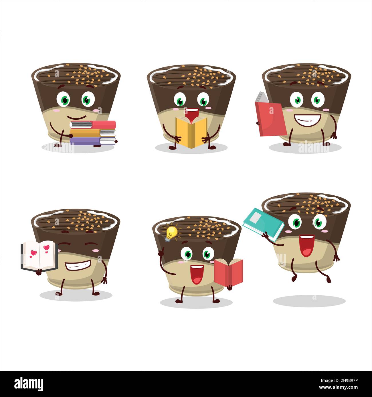 A picture of truffle chocolate milk candy cartoon character concept ...