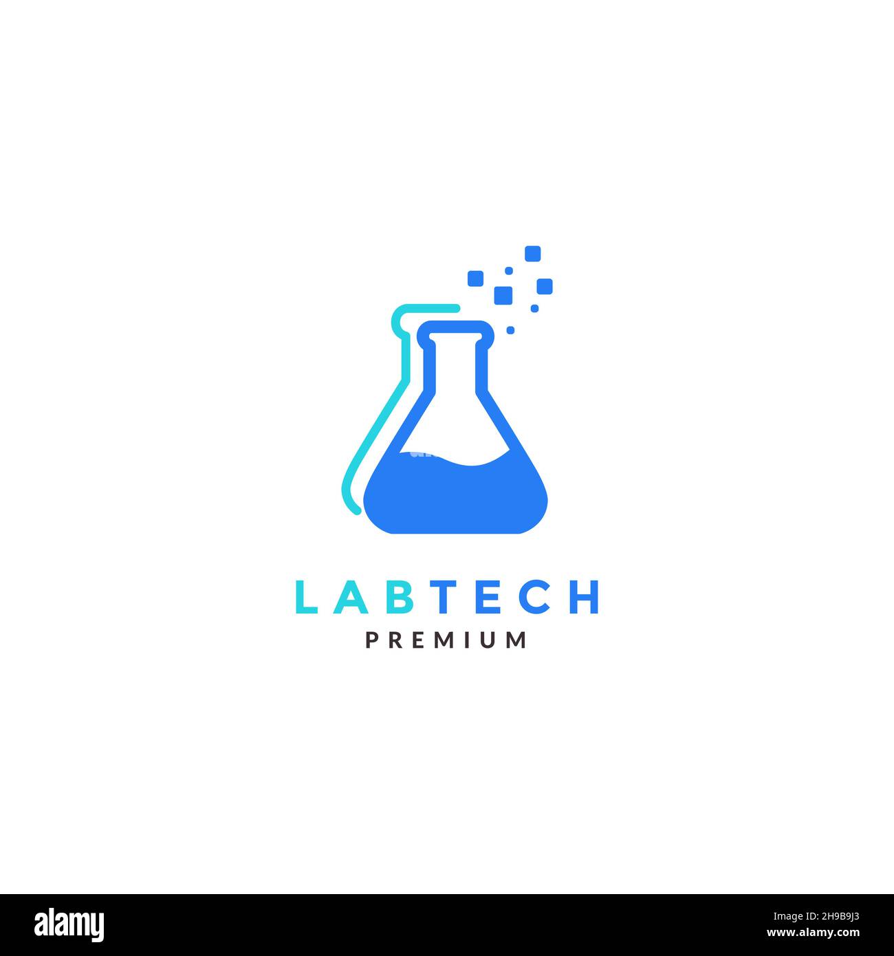 laboratory glass with tech abstract logo symbol icon vector graphic ...