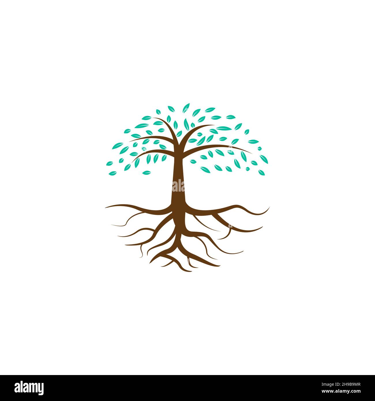Tree With Roots Graphic Design