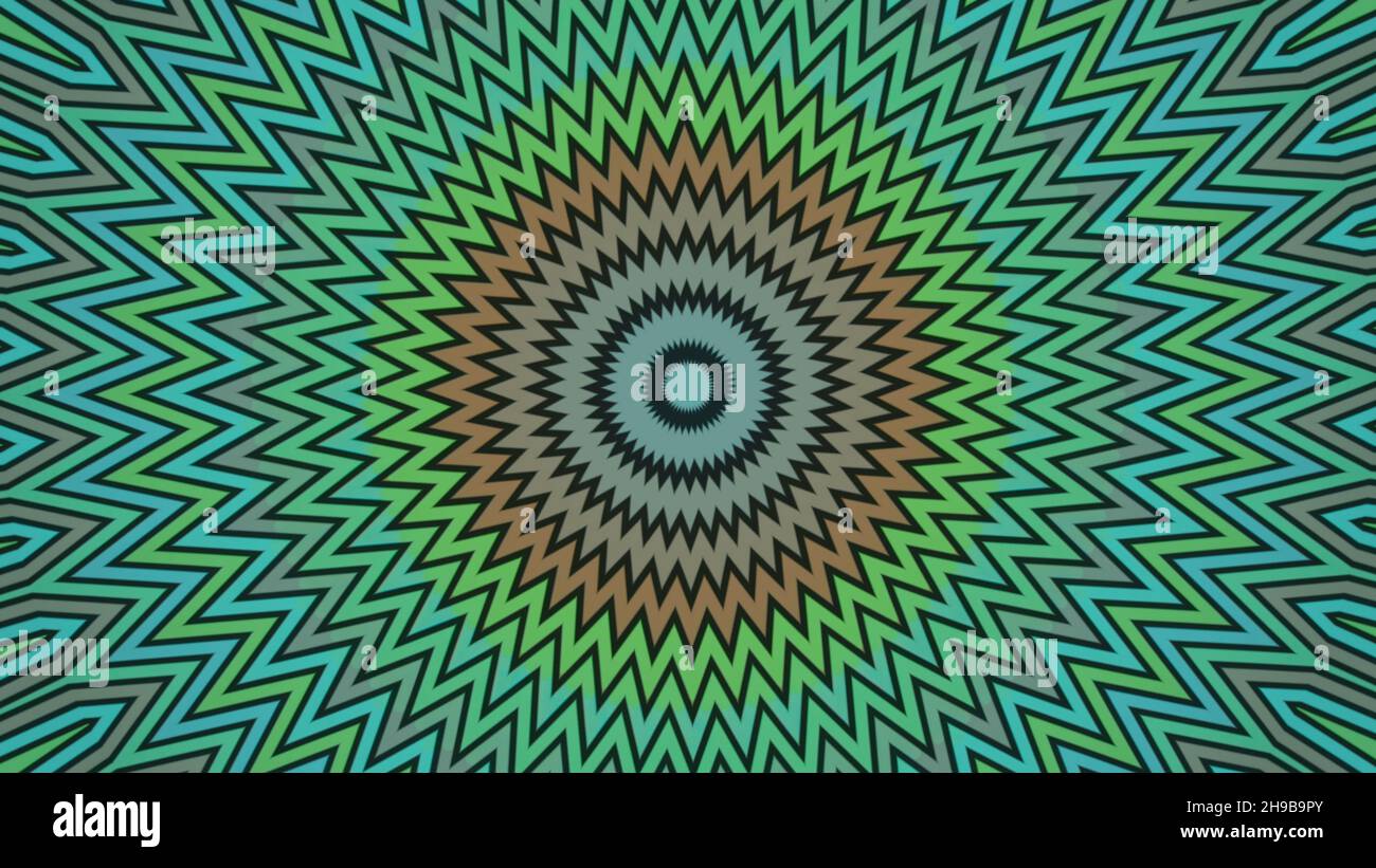 Colorful abstraction of hypnotic geometric patterns changing the color ...