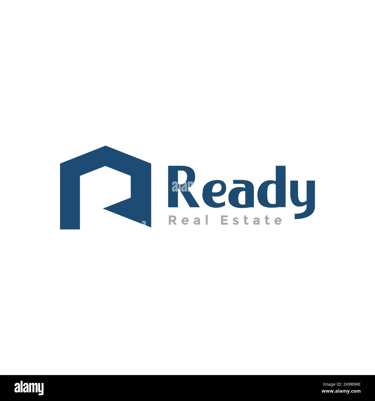 shape R with home logo symbol icon vector graphic design illustration ...