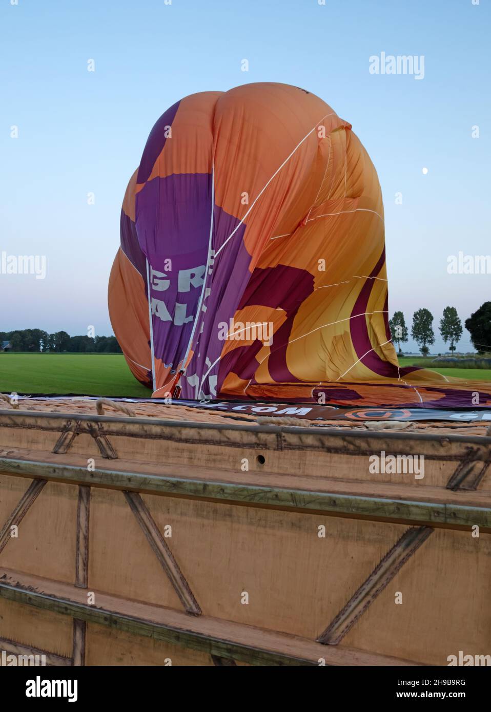 Joure, The Netherlands on July 19, 2021: Landed hot air balloon ...