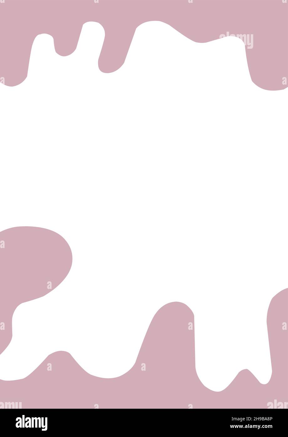 hand drawn simple photo post or stories frame with smooth organic ...