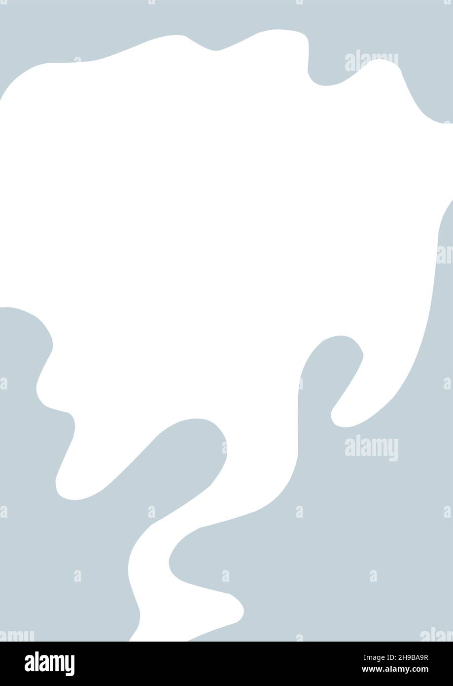 hand drawn simple photo post or stories frame with smooth organic ...