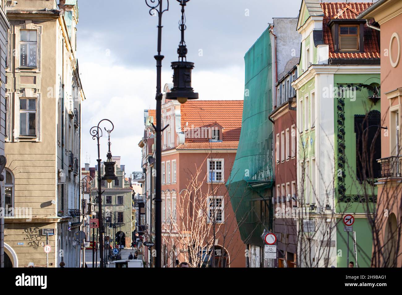 Poznan, Poland - Streets around the old town in the city. Landmarks and ...