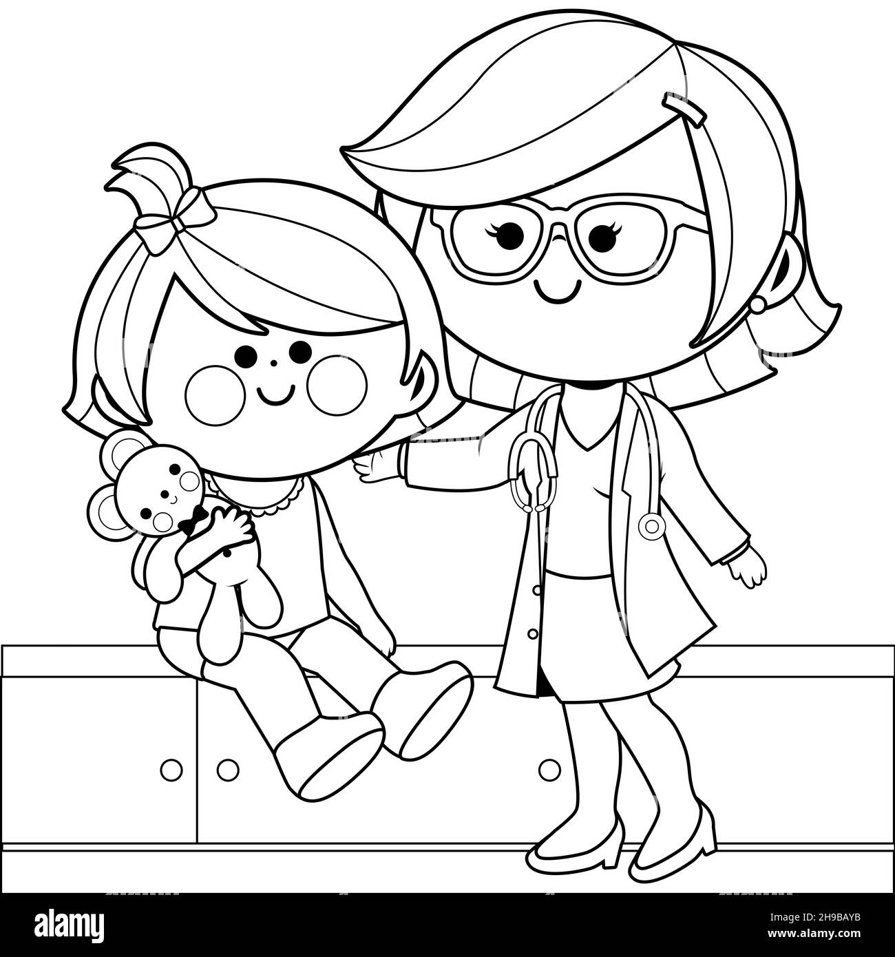 Girl Doctor Drawing For Kids