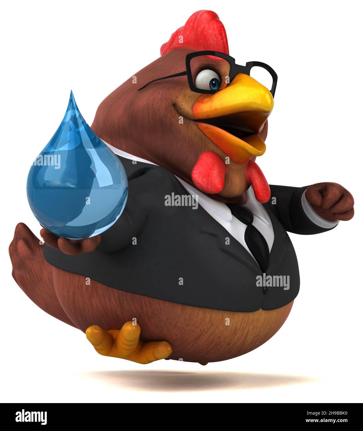 Fun chicken - 3D Illustration Stock Photo - Alamy