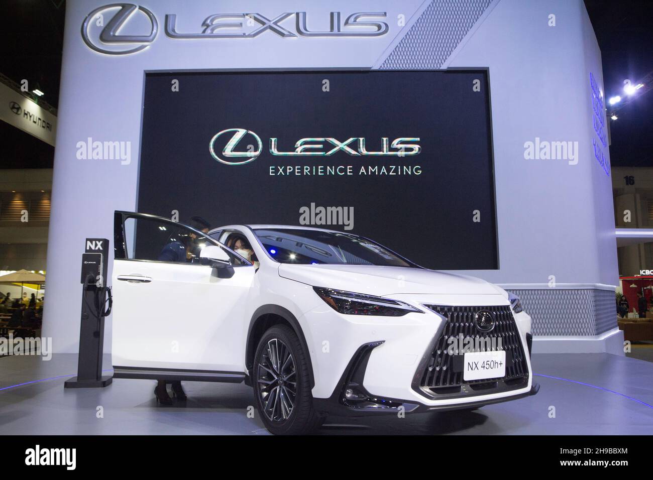 Parkked, Thailand. 04th Dec, 2021. At the Lexus car booth showcased a ...