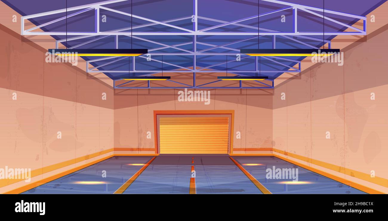 Empty garage closed Stock Vector Images - Alamy