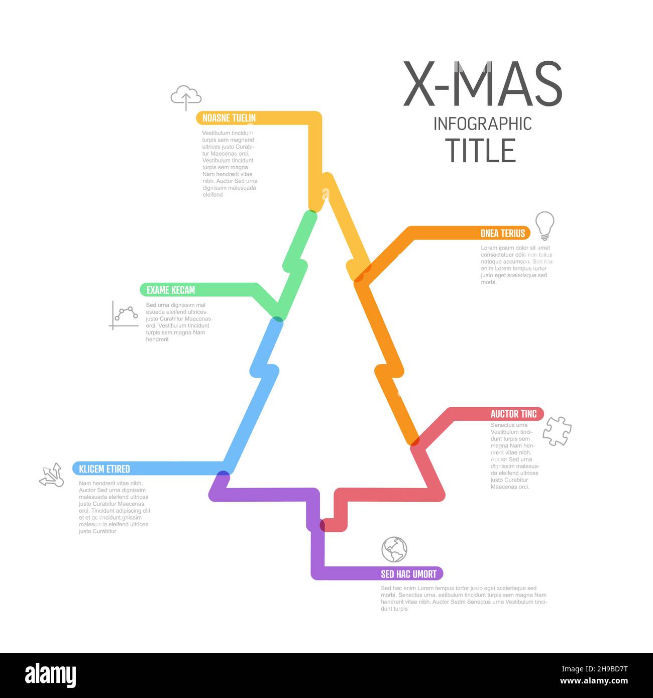 Vector christmas tree Infographic report template made from thick ...