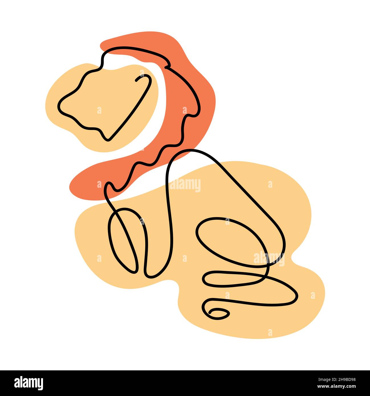 Africa one line drawing hi-res stock photography and images - Alamy