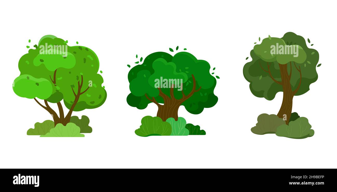 Three trees Cut Out Stock Images & Pictures - Alamy