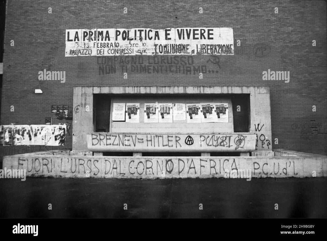 Propaganda, graffiti. Social War in Italy-March 1978, Rome, Italy ...