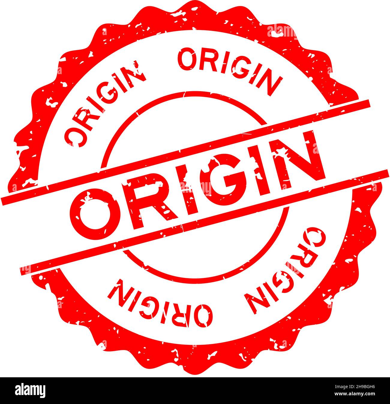 Grunge red origin word round rubber seal stamp on white background Stock Vector Image & Art - Alamy