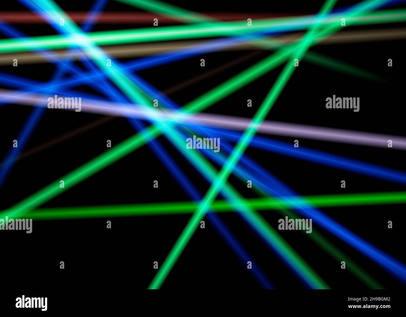 Abstract sunlights rays effect. Bright sun or laser cosmic rays ...