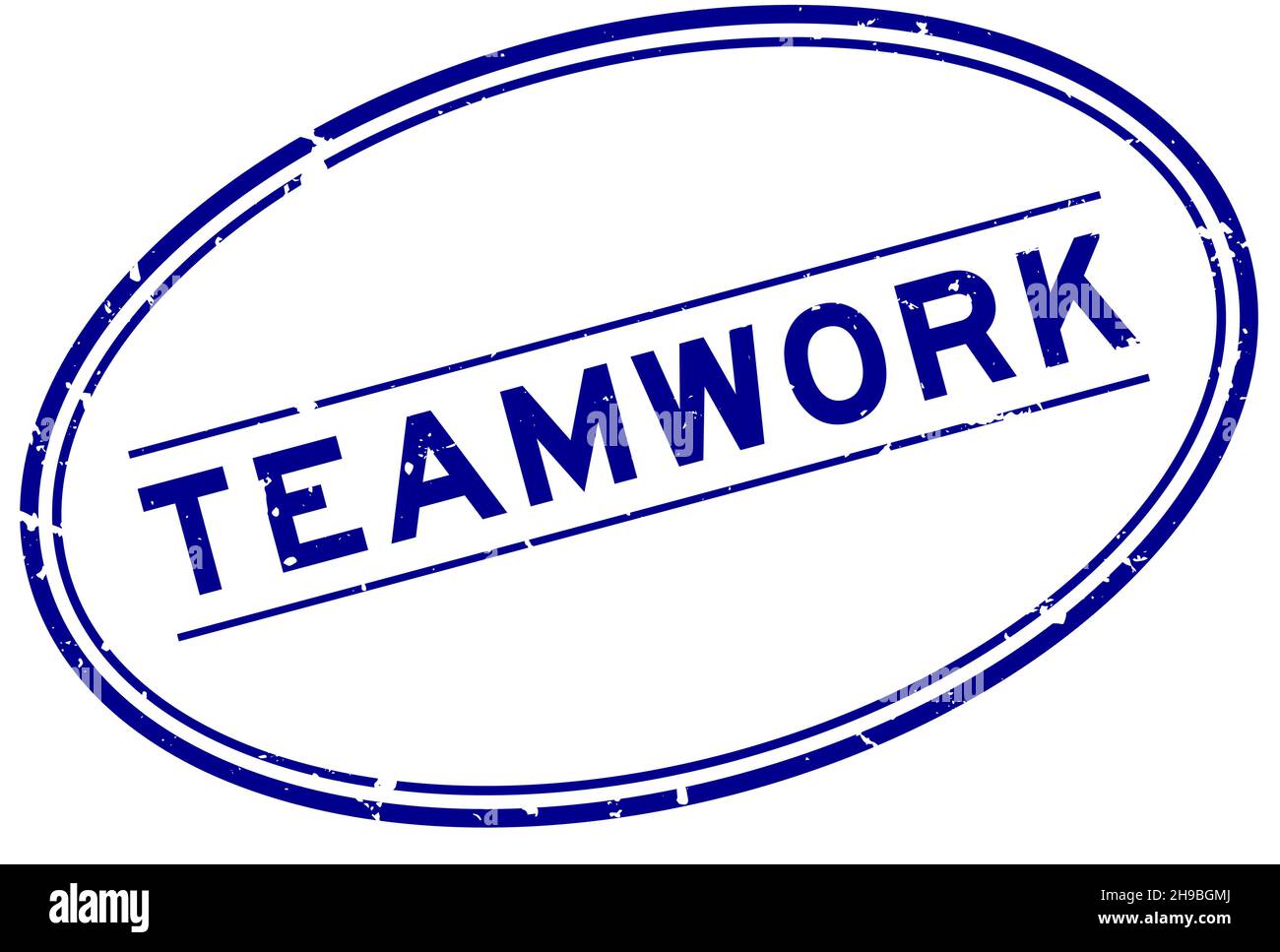 Grunge blue teamwork word oval rubber seal stamp on white background Stock Vector Image & Art ...