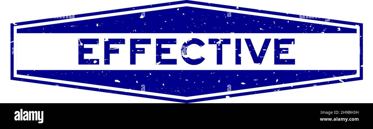 Grunge blue effective word hexagon rubber seal stamp on white background Stock Vector Image ...