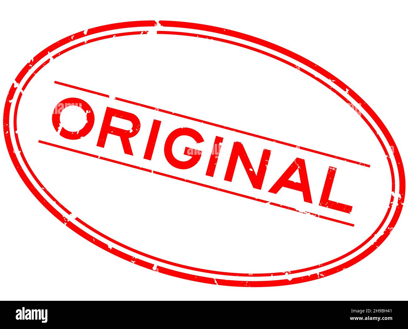 Grunge red original word oval rubber seal stamp on white background ...
