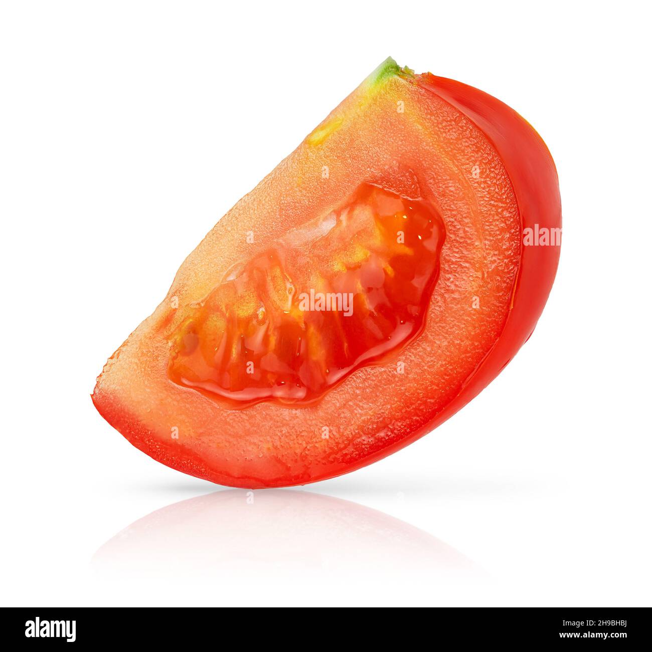 Ripe tomato slice isolated on white background with clipping path Stock ...