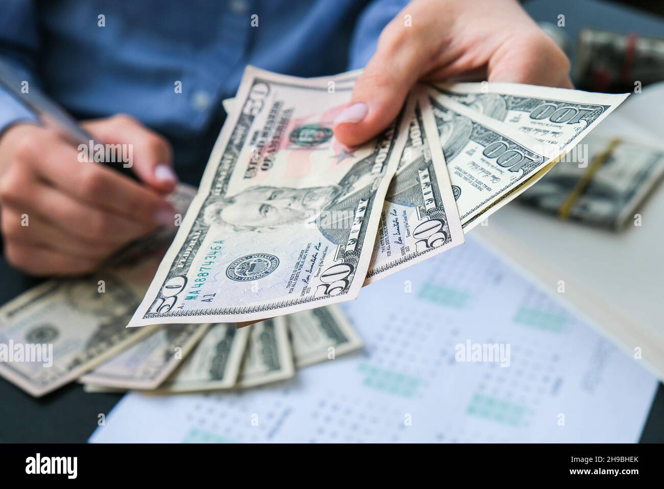 Displaying us dollar bill hi-res stock photography and images - Alamy