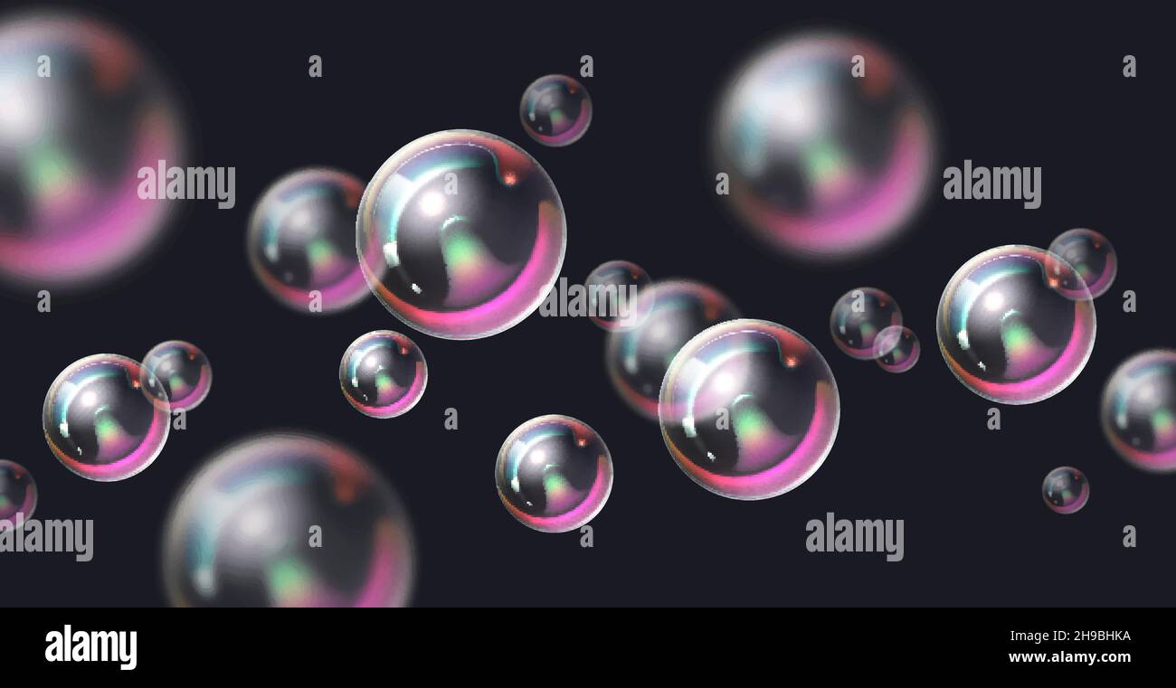 Foamy Soap Bubbles Background