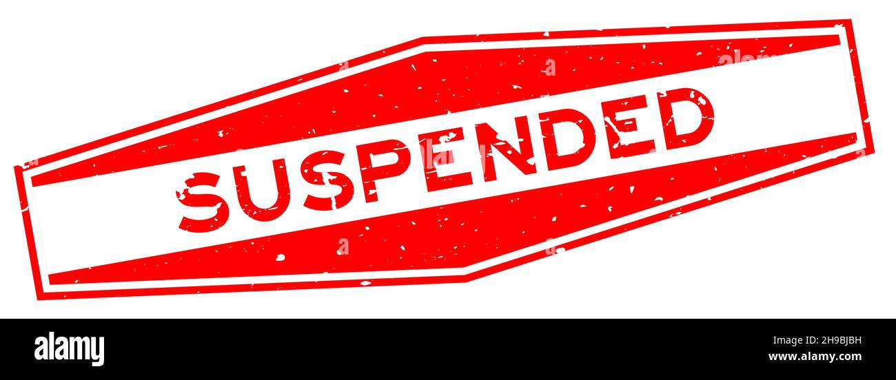 Grunge red suspended word hexagon rubber seal stamp on white background Stock Vector Image & Art ...