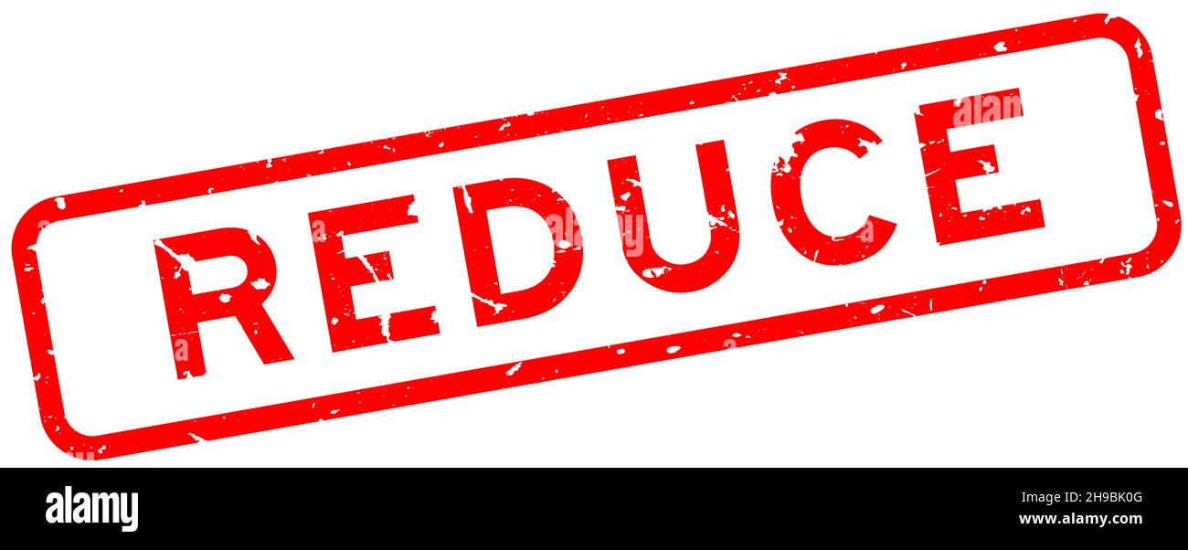 Grunge red reduce word square rubber seal stamp on white background Stock Vector Image & Art - Alamy