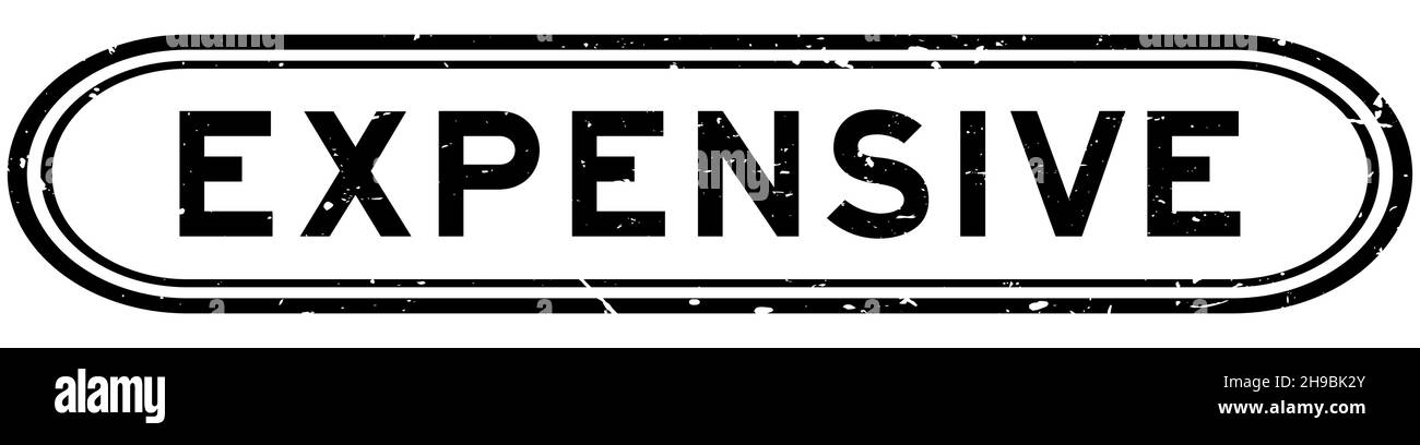 Grunge black expensive word rubber seal stamp on white background Stock ...