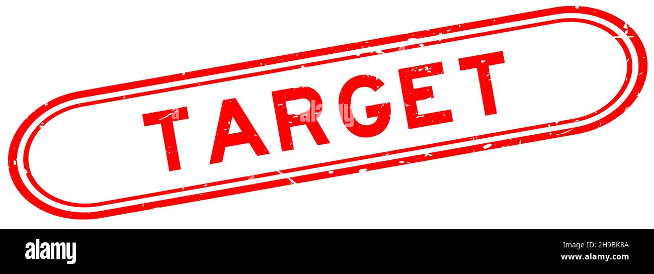 Grunge red target word rubber seal stamp on white background Stock ...