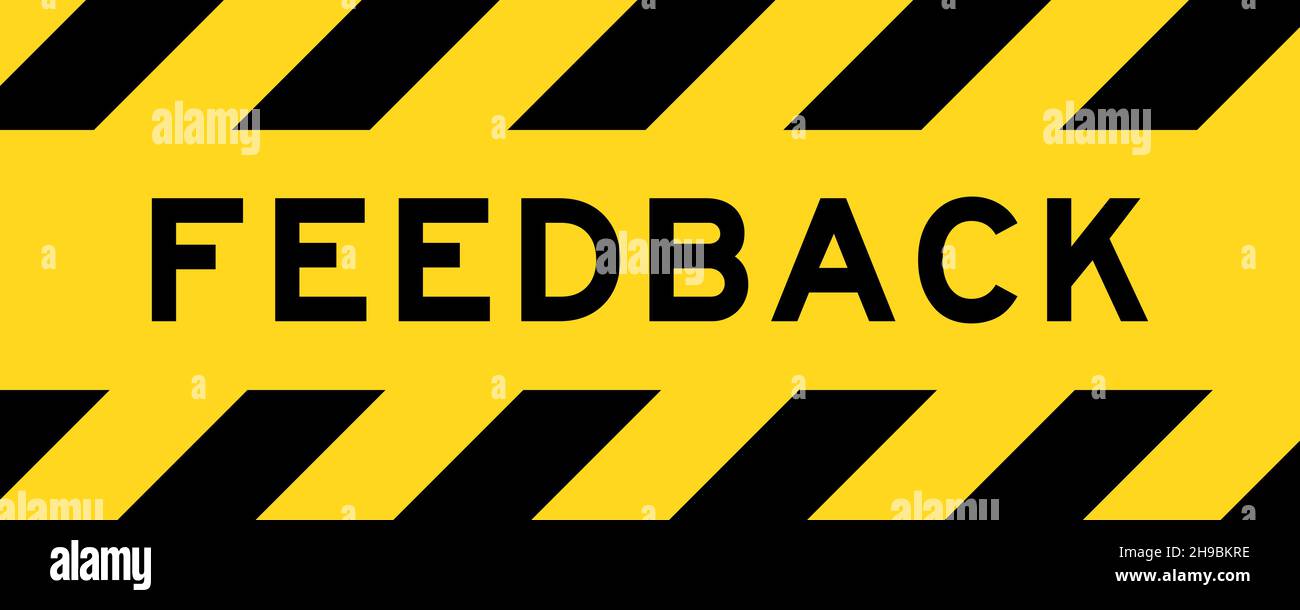 Yellow and black color with line striped label banner with word ...