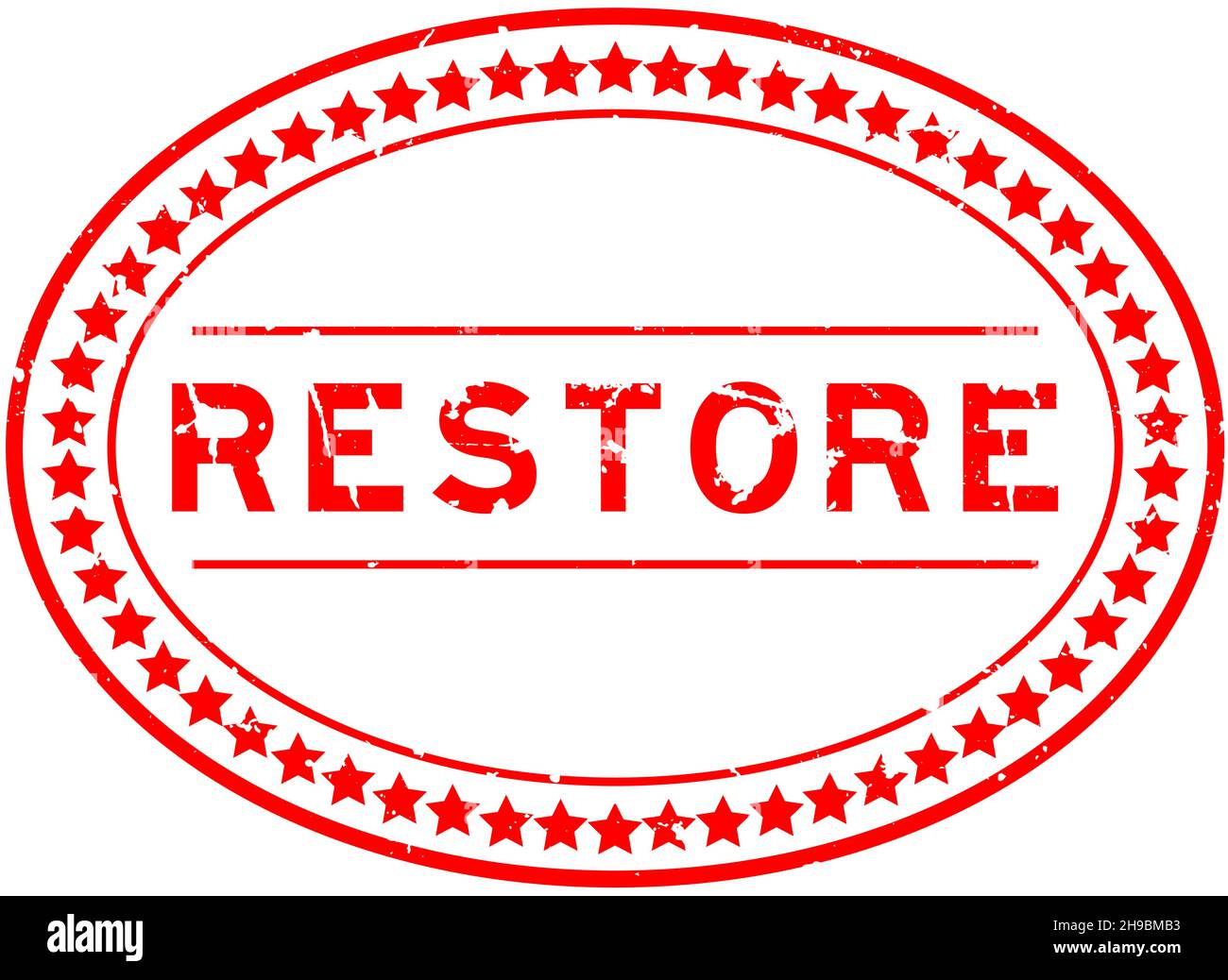Grunge red restore word hi-res stock photography and images - Alamy