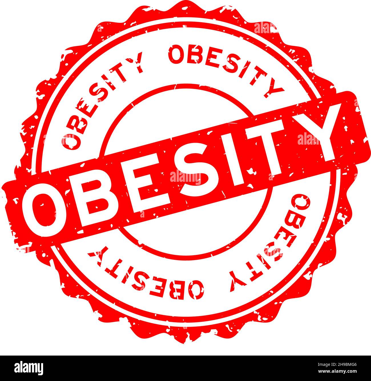 Grunge red obesity word round rubber seal stamp on white background Stock Vector Image & Art - Alamy