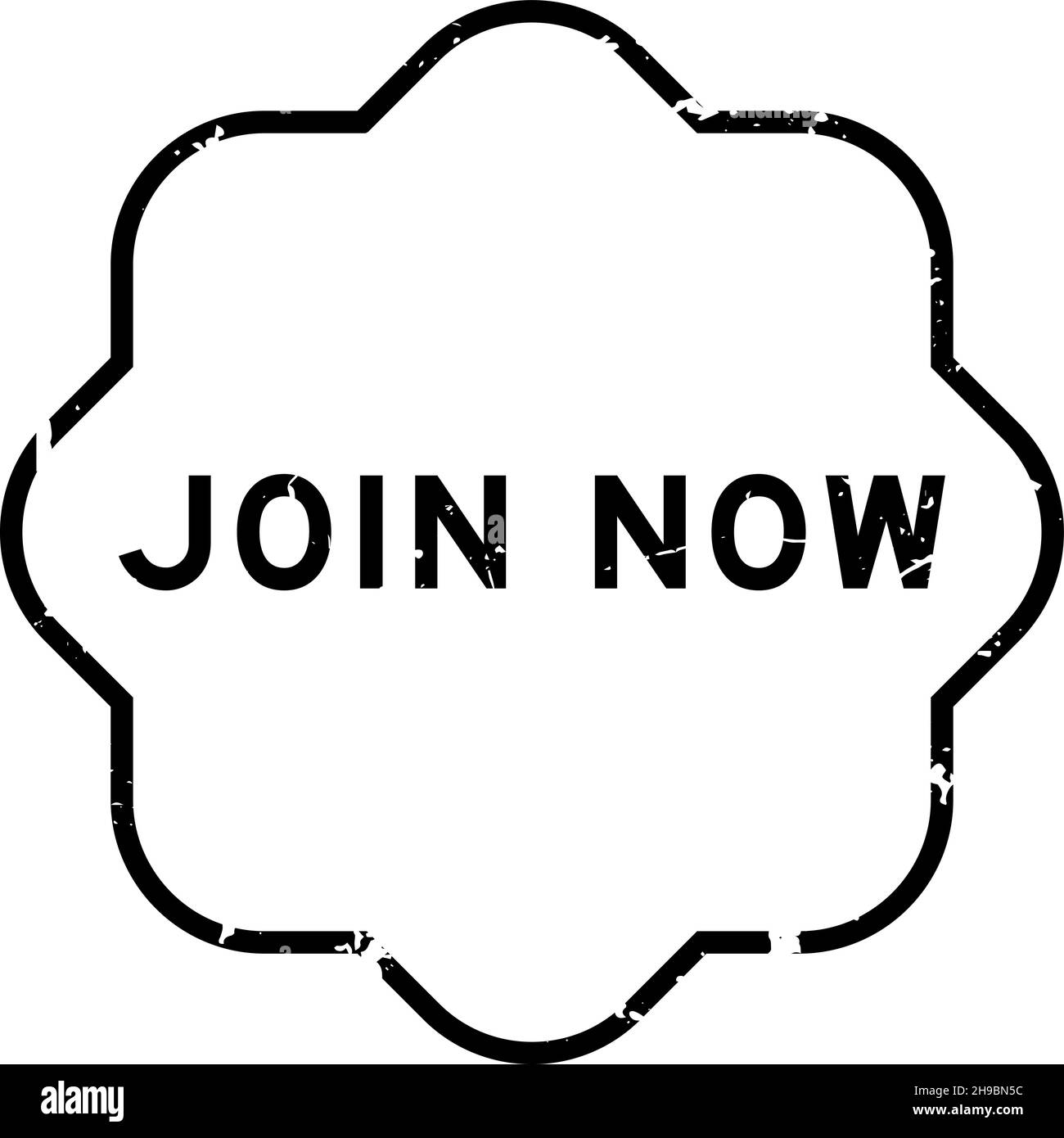 Grunge black join now word rubber seal stamp on white background Stock ...