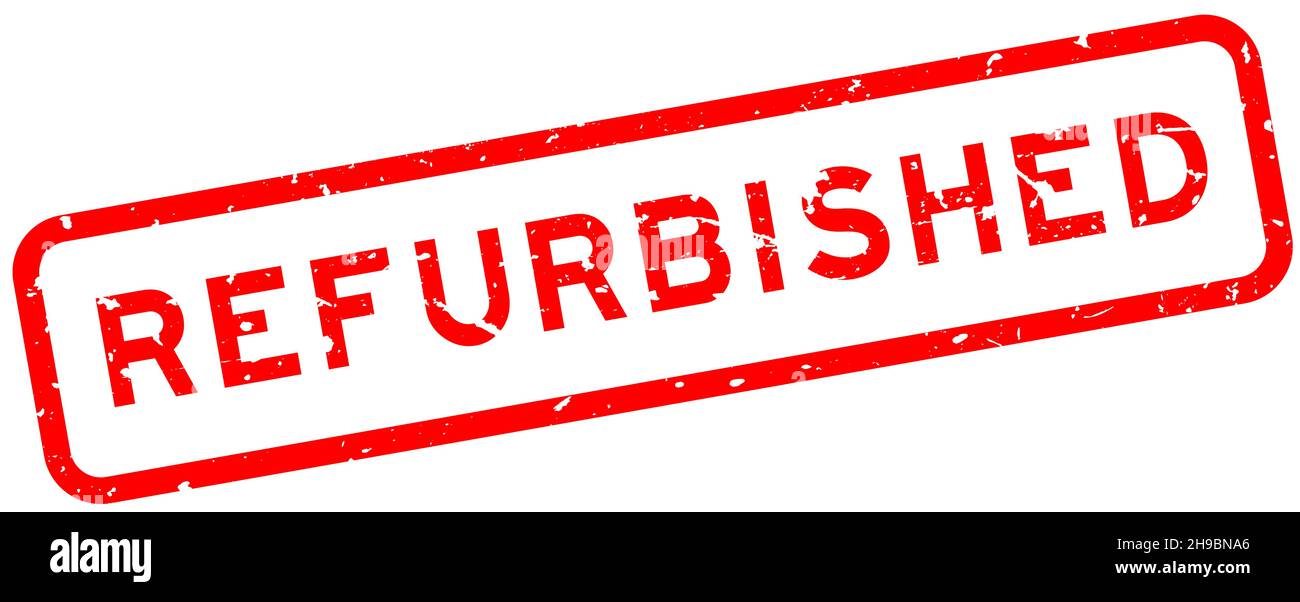 Grunge red refurbished word square rubber seal stamp on white background Stock Vector Image ...