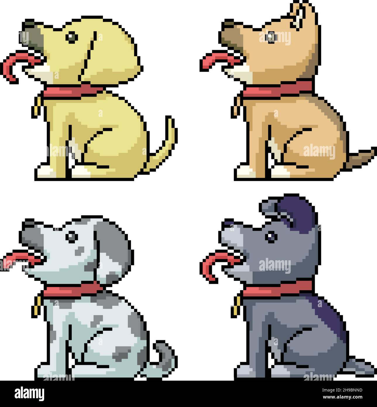 Cute cartoon puppies Stock Vector Images - Alamy