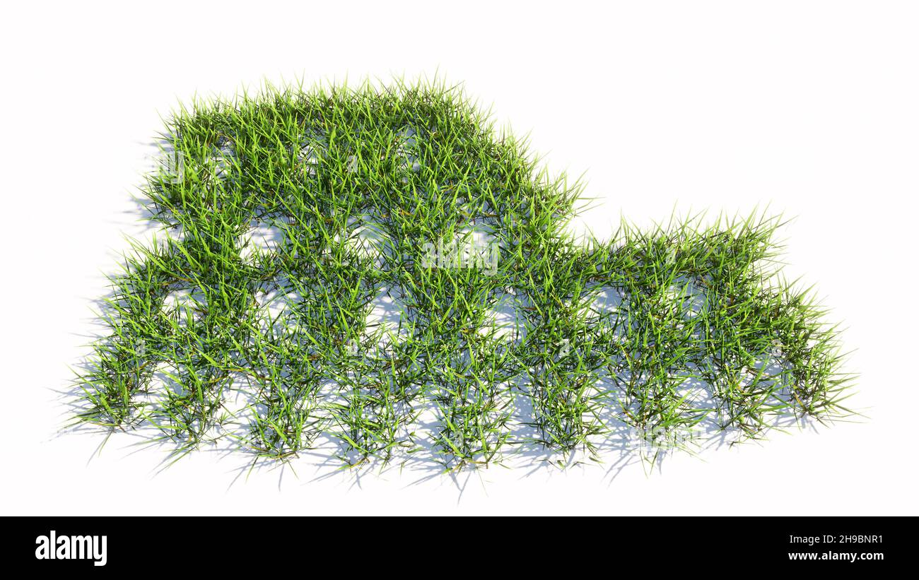 Concept or conceptual green summer lawn grass symbol shape isolated ...