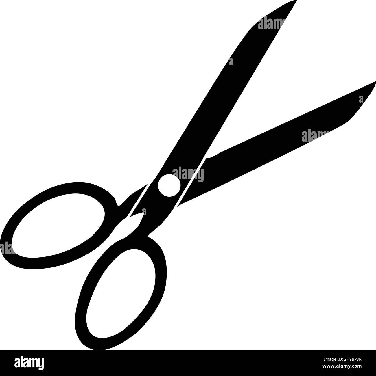 Scissors silhouette vector isolated on white Stock Vector Image & Art ...