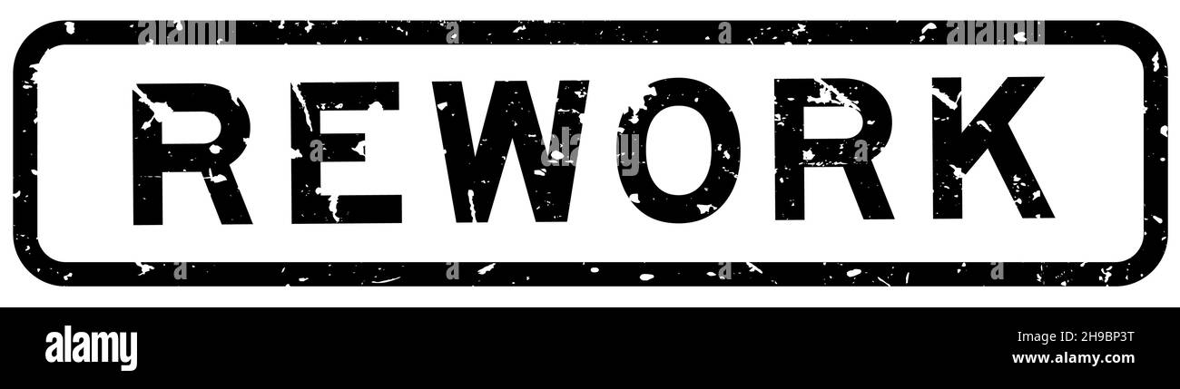 Grunge black rework word square rubber seal stamp on white background Stock Vector Image & Art ...