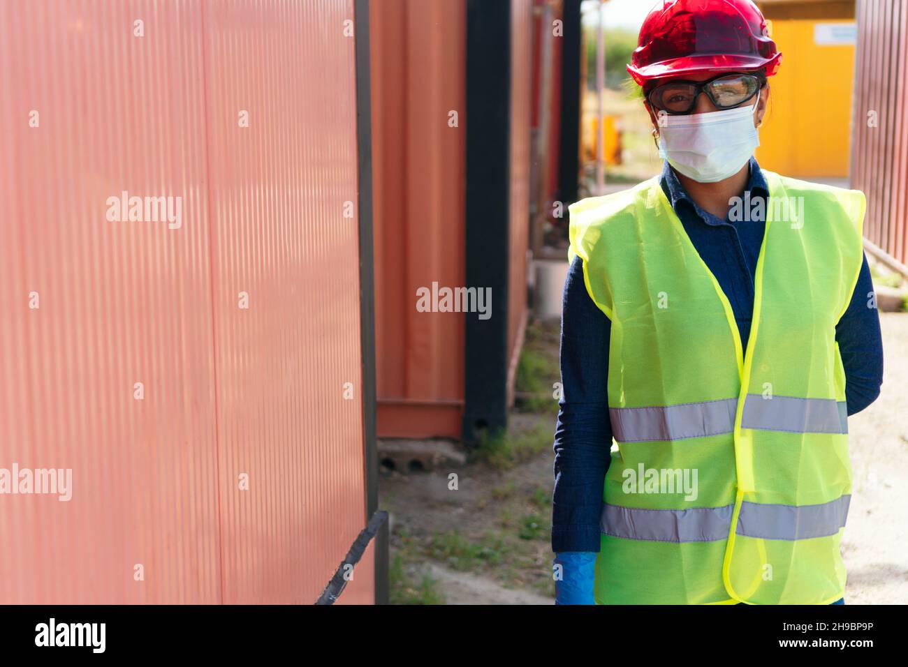 Woman wearing industrial safety glasses hi-res stock photography and ...