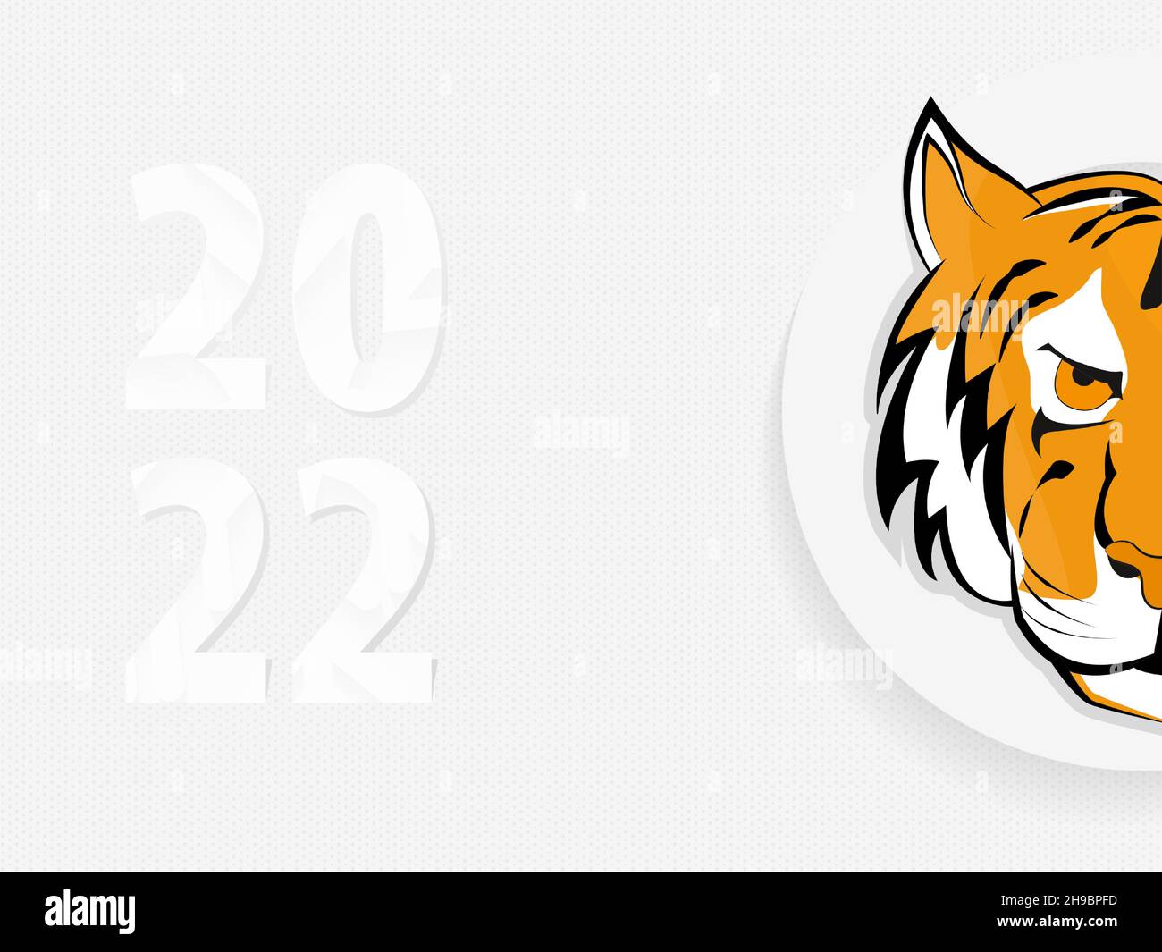 Illustration for New Year 2022, year of the Tiger. Chinese New Year ...