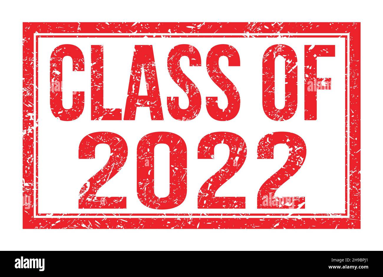 CLASS OF 2022, words written on red rectangle stamp sign Stock Photo ...