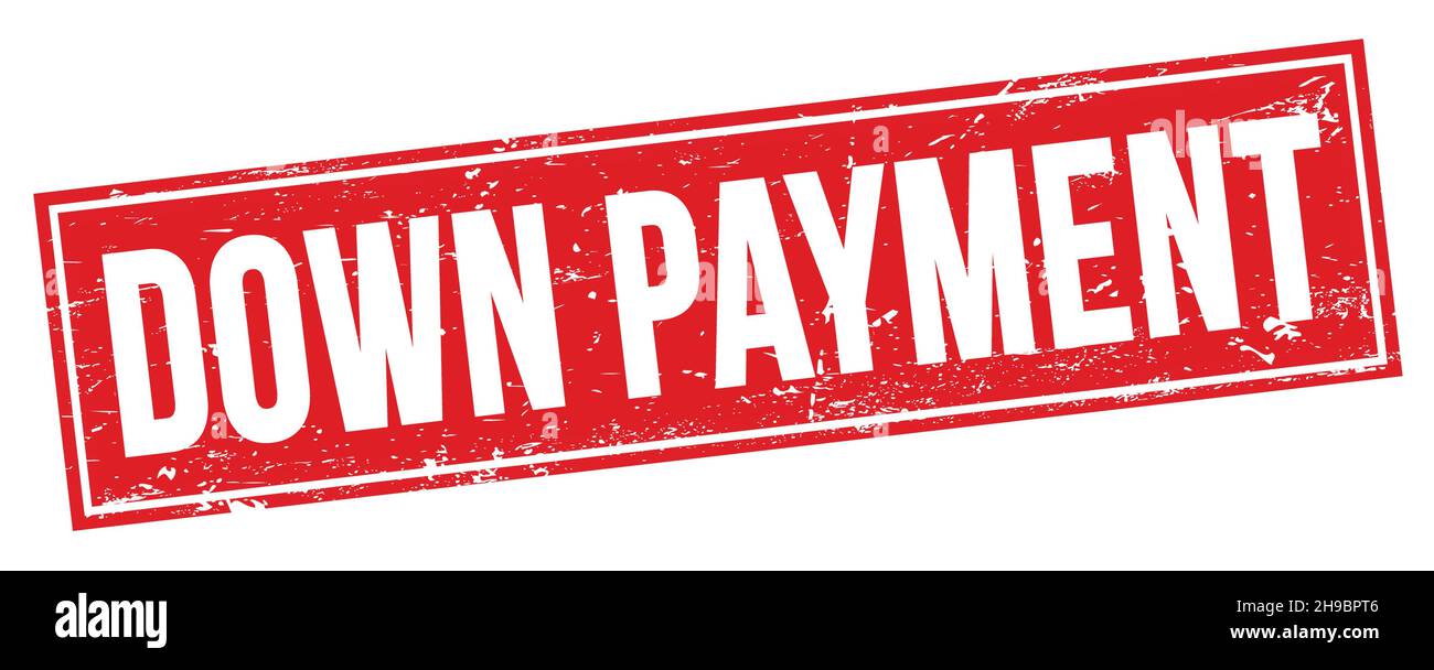 Down payment stamp hi-res stock photography and images - Alamy