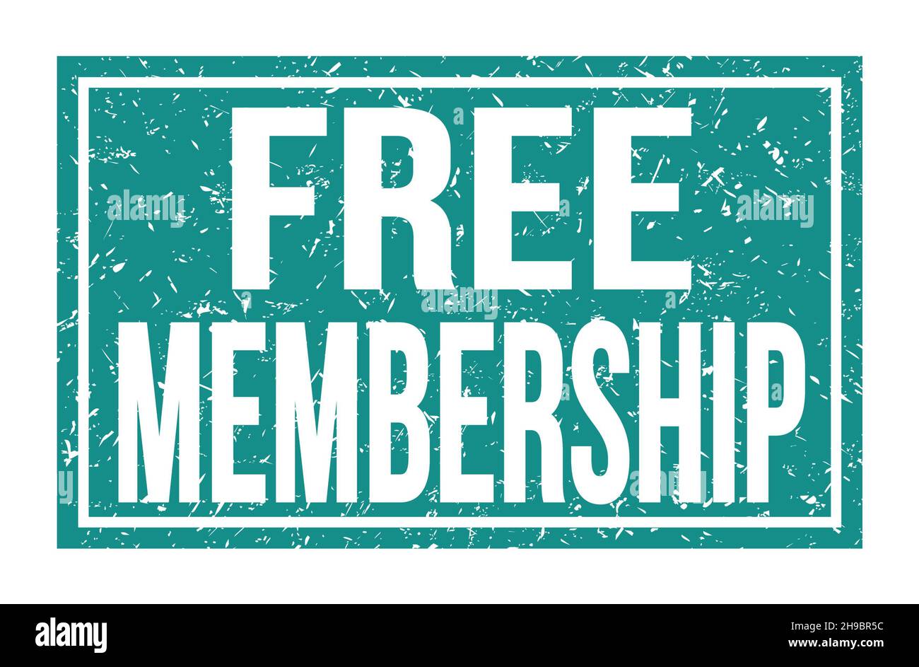 FREE MEMBERSHIP, words written on blue rectangle stamp sign Stock Photo ...