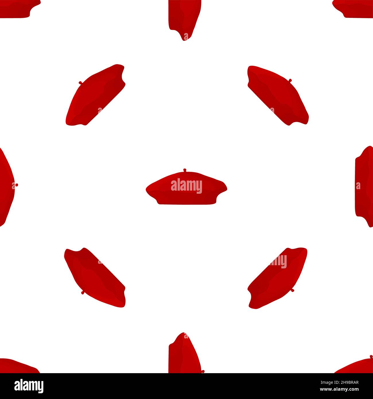 Illustration on theme colored pattern hats beret, beautiful caps in ...