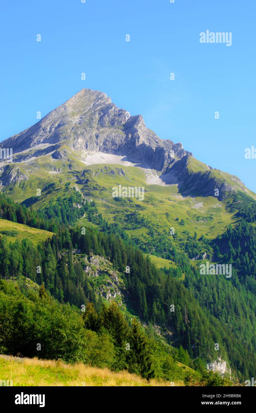 Alpine mountain peak landscape. Photographed in Winnertal, Near Gerlos ...
