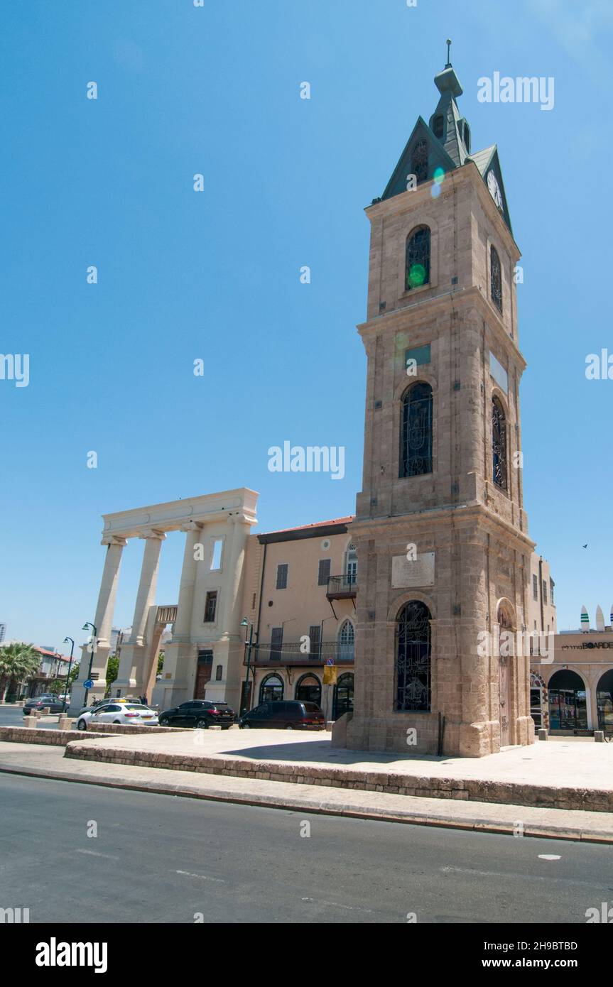 Israel, Jaffa, The Old clock tower in Jaffa, Clock Square, built in ...