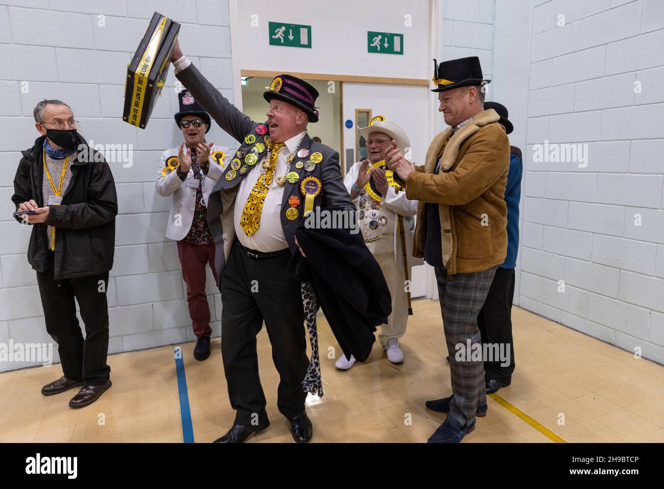 Members of the 'Official Monster Raving Loony Party' with candidate ...