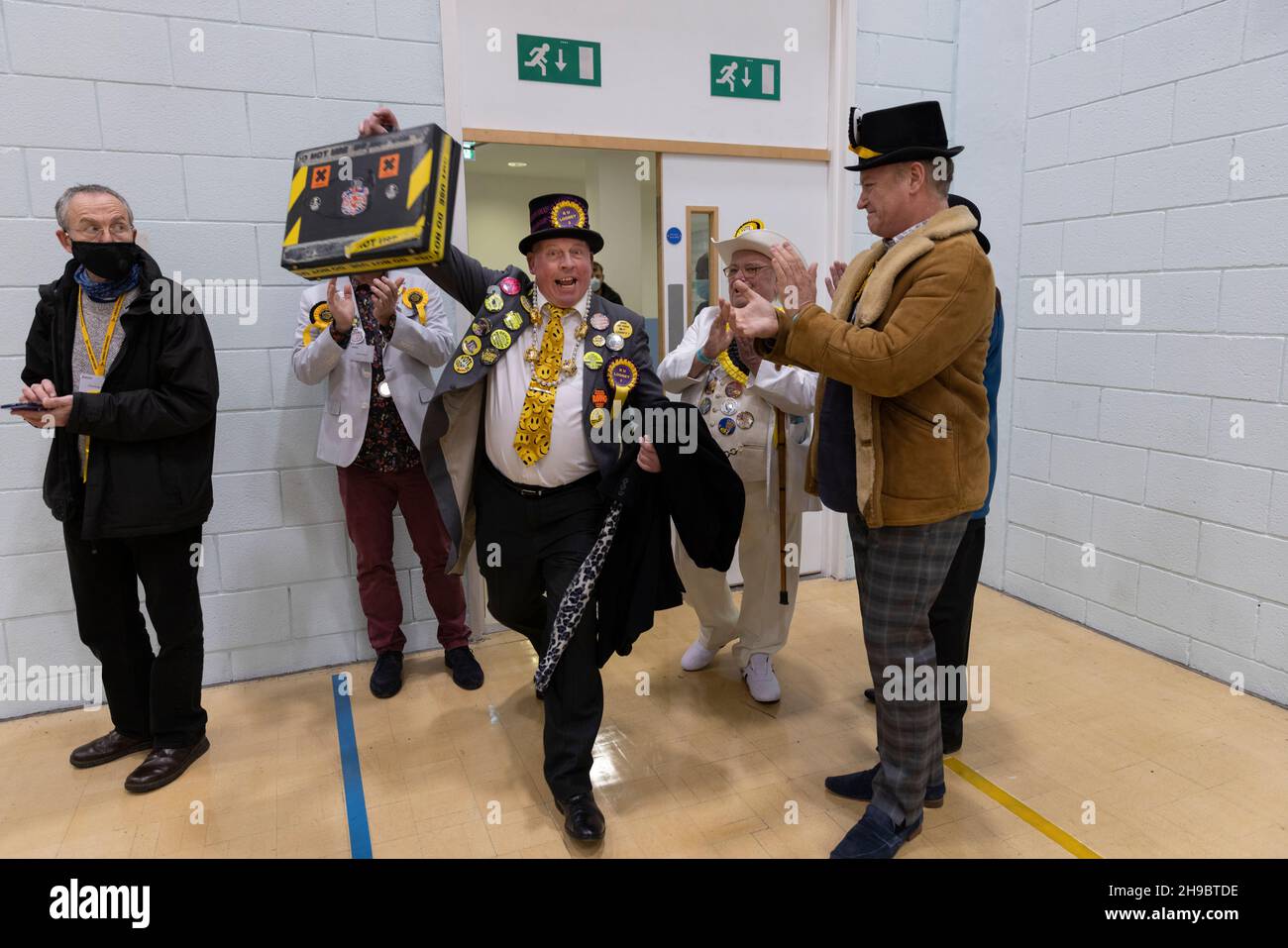 Members of the 'Official Monster Raving Loony Party' with candidate ...