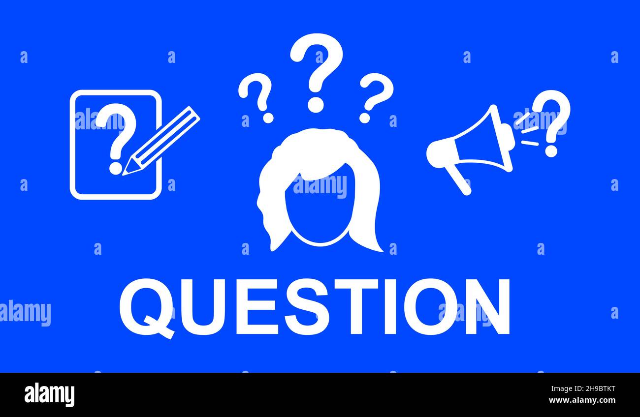 Illustration of a question concept Stock Photo - Alamy