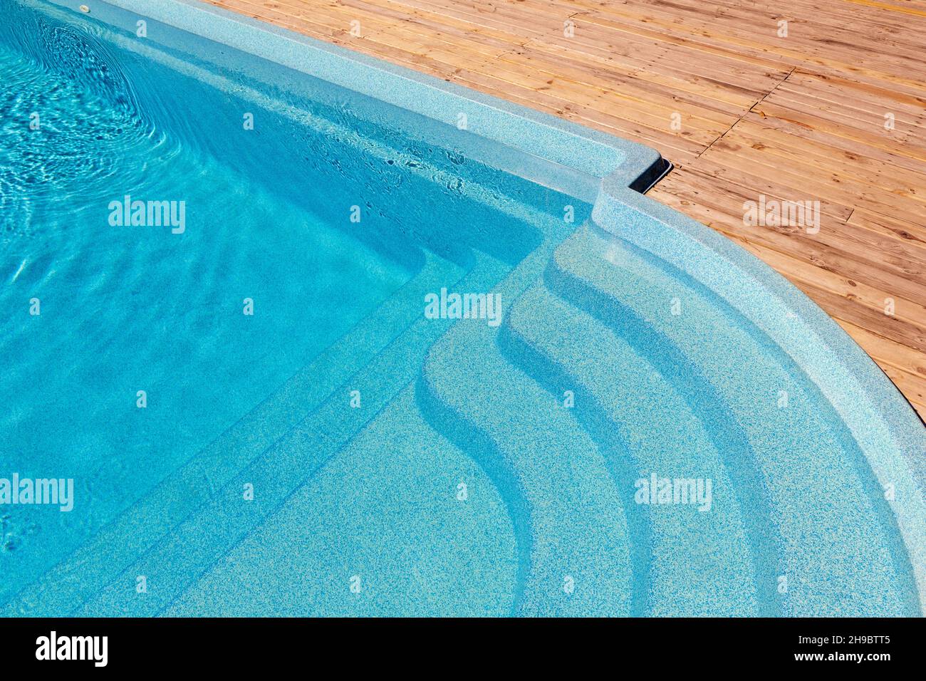 New modern fiberglass plastic swimming pool entrance step with clean ...